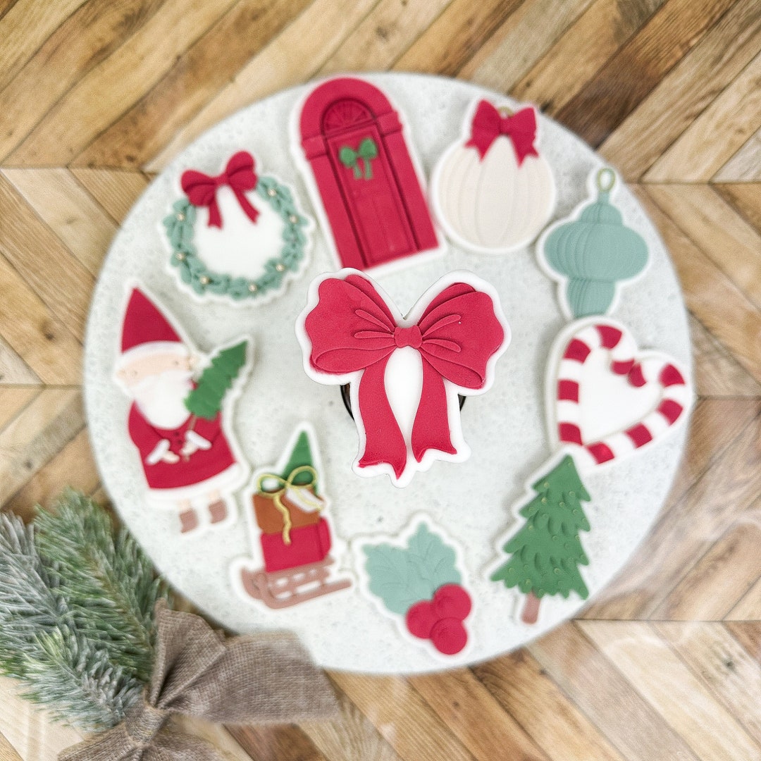 PLA Stamp Bow Embosser Cookie Stamp With Cookie Cutter Sugarcookie ...