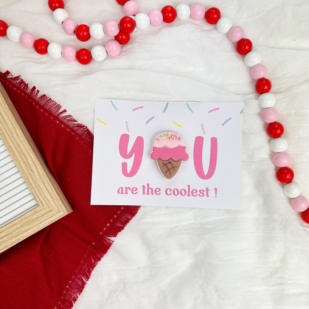 You Are the Coolest Valentines Day Cookie Card A6 - Etsy