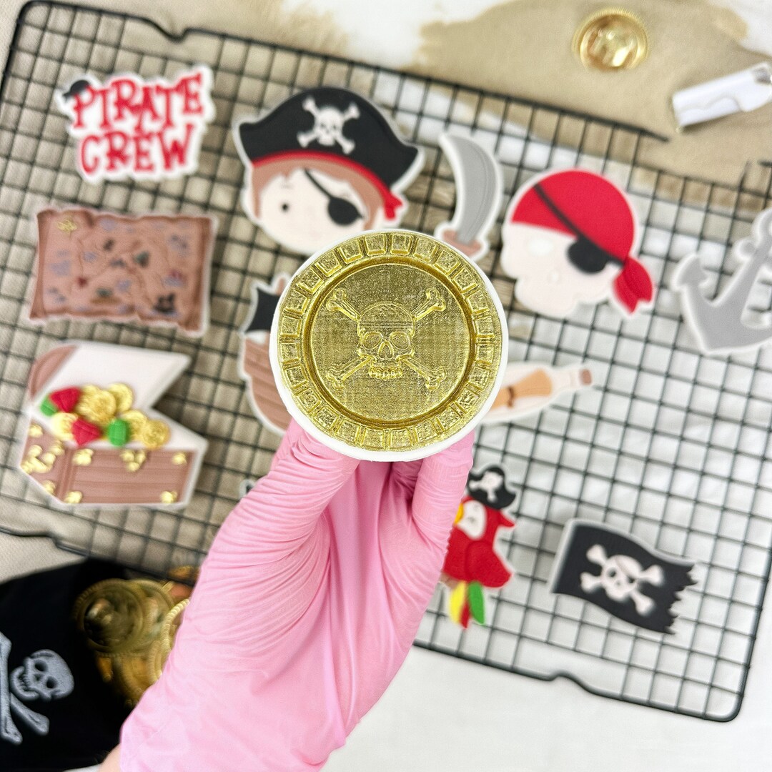 Pirate Gold Coin Birthday Party Embosser Cookie Stamp Cookie Cutter - Etsy