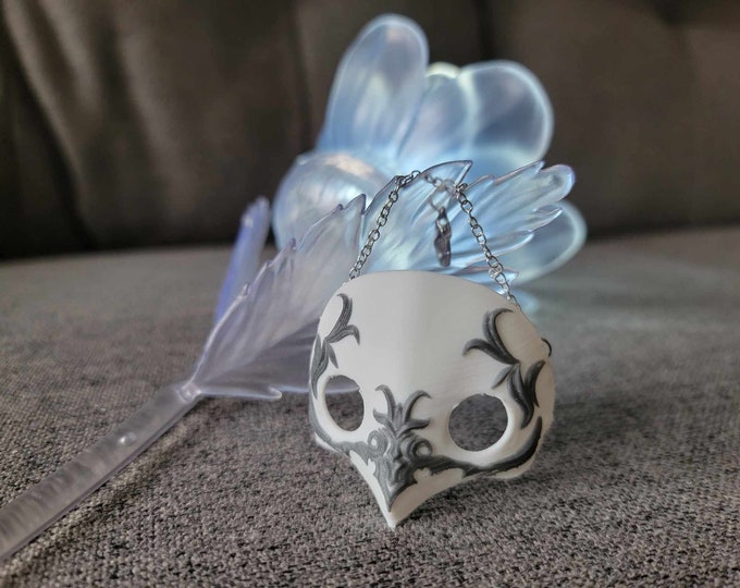 FFXIV Ancient Elpis Mask Charm With Mini Elpis Flower - Etsy