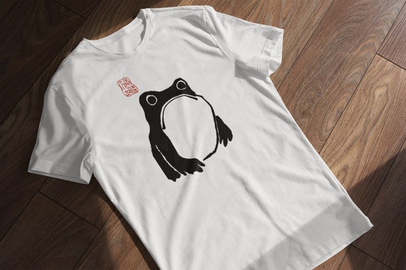 Japanese Unhappy Frog Art Tee Matsumoto Hoji Painting Graphic | Etsy