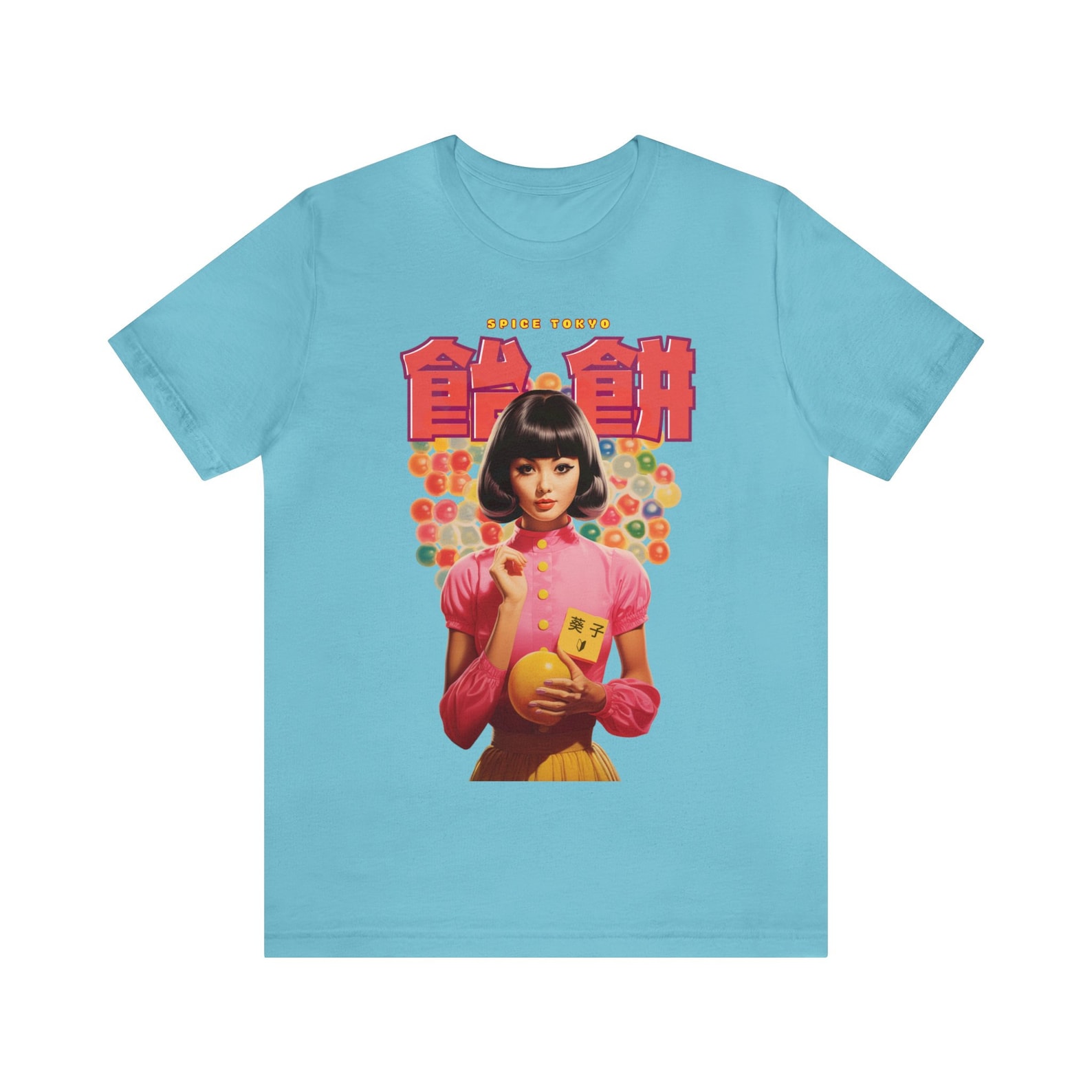 Japanese Vintage 1970s Candy Tee Kanji Retro Street Wear Shirt Unisex ...