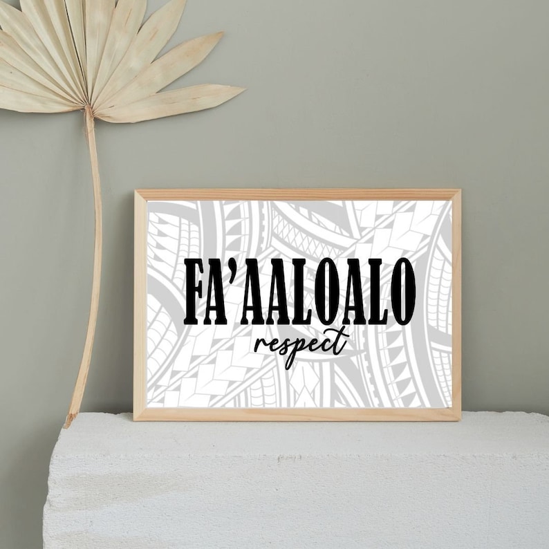 Fa'aaloalo, Samoan Respect, Wall Art, Samoa Wall Art, Minimalist Art ...