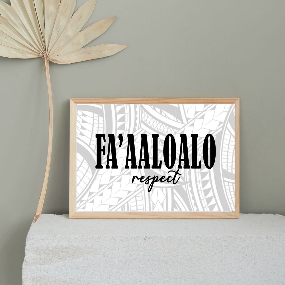 Fa'aaloalo, Samoan Respect, Wall Art, Samoa Wall Art, Minimalist Art ...