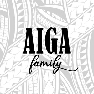 Aiga, Samoan Family , Wall Art, Samoa Wall Art, Minimalist Art, Simple ...