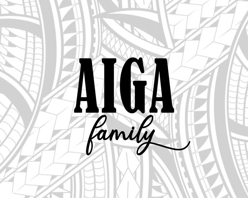Aiga, Samoan Family , Wall Art, Samoa Wall Art, Minimalist Art, Simple ...