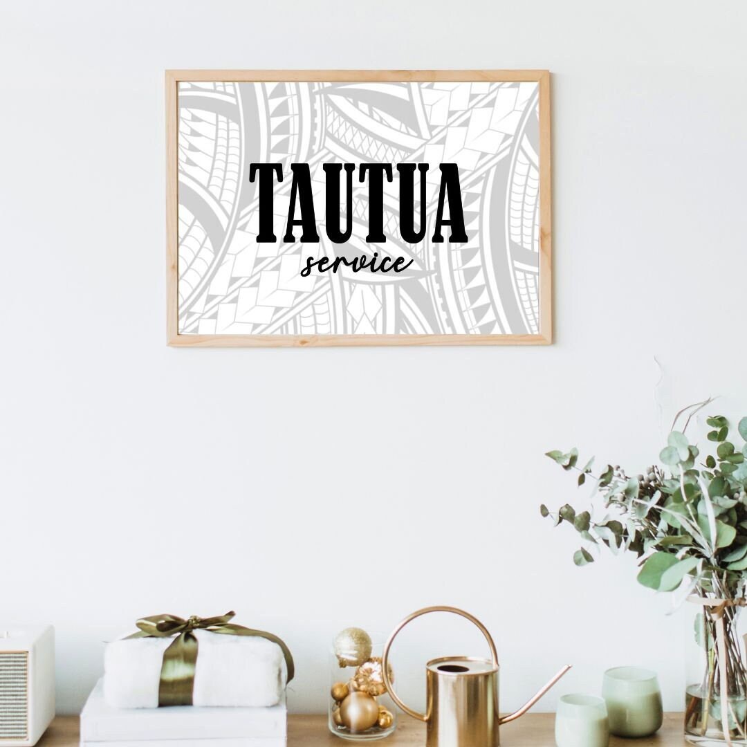 Tautua, Samoan Service, Wall Art, Samoa Wall Art, Minimalist Art ...