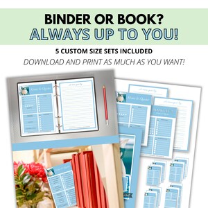 Reading Journal Printable Cards • Reading Printable Template Set With ...