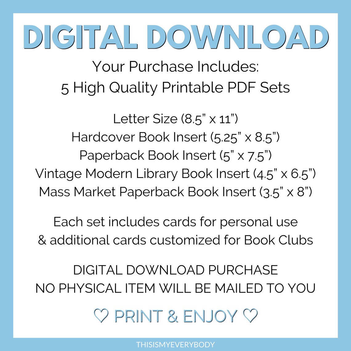 Reading Journal Printable Cards Reading Printable Template - Etsy
