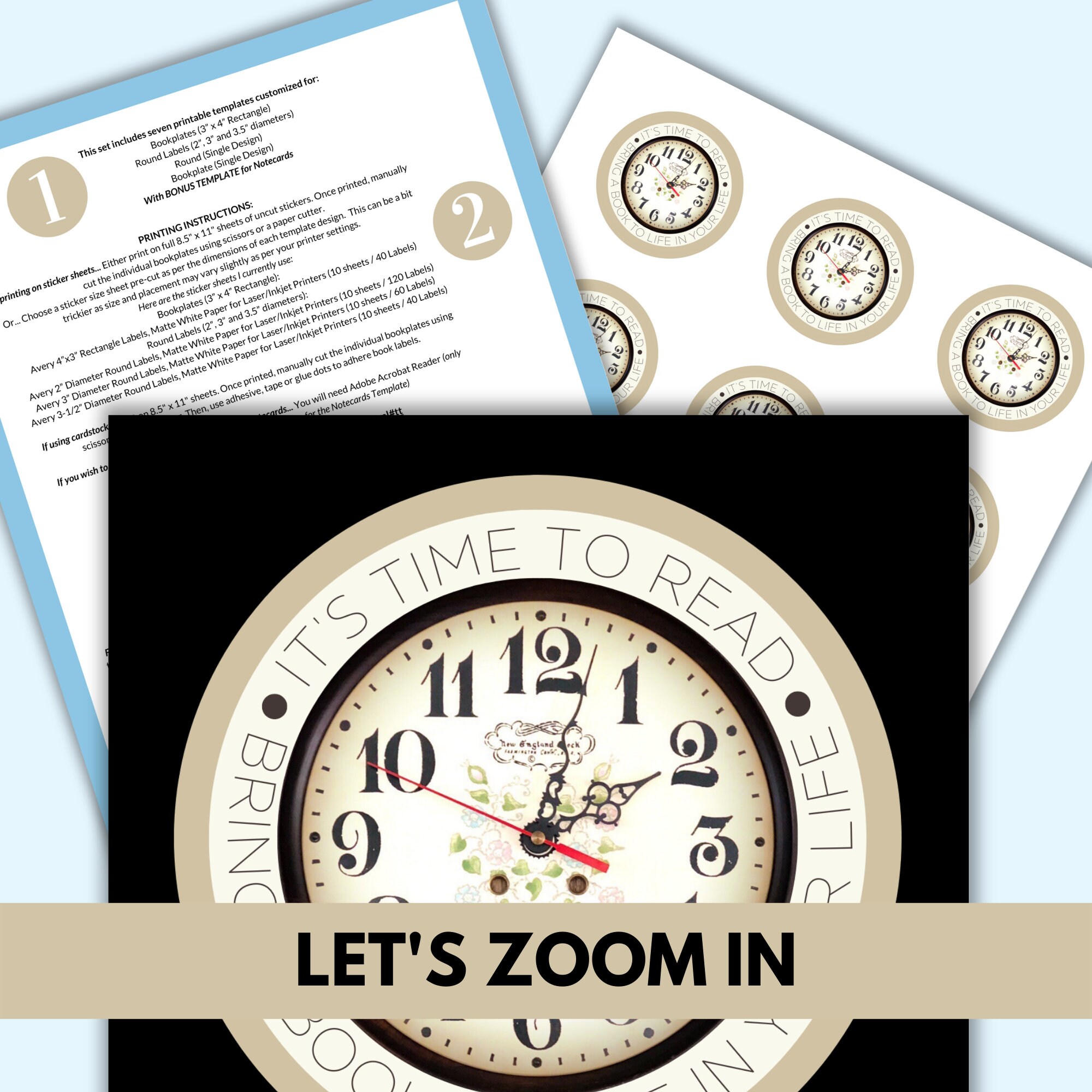 Printable Bookplate Stickers & Book Labels • Print Your Own Custom ...