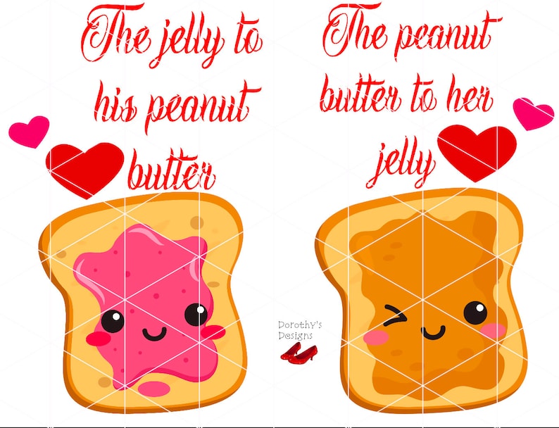 Couples Peanut Butter and Jelly Png - Etsy