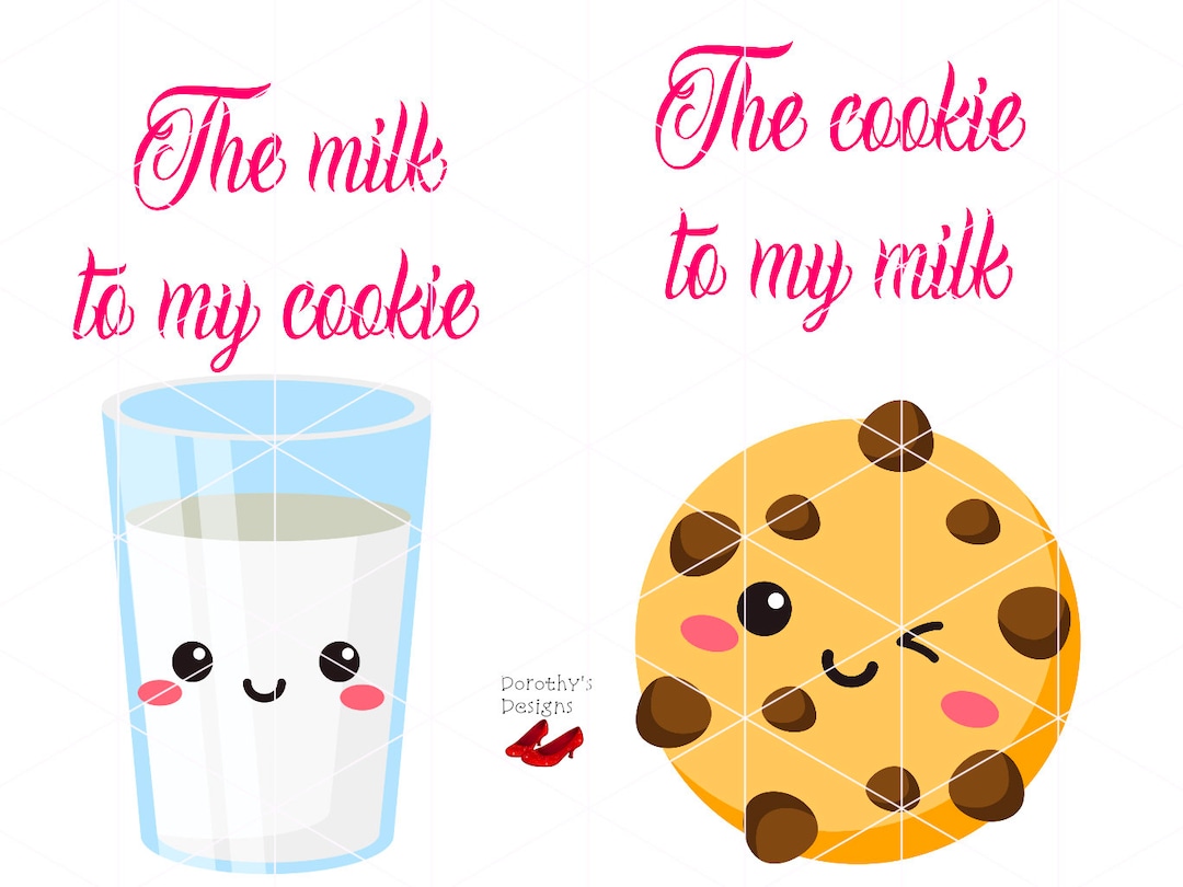 Couples Cookie and Milk Png - Etsy