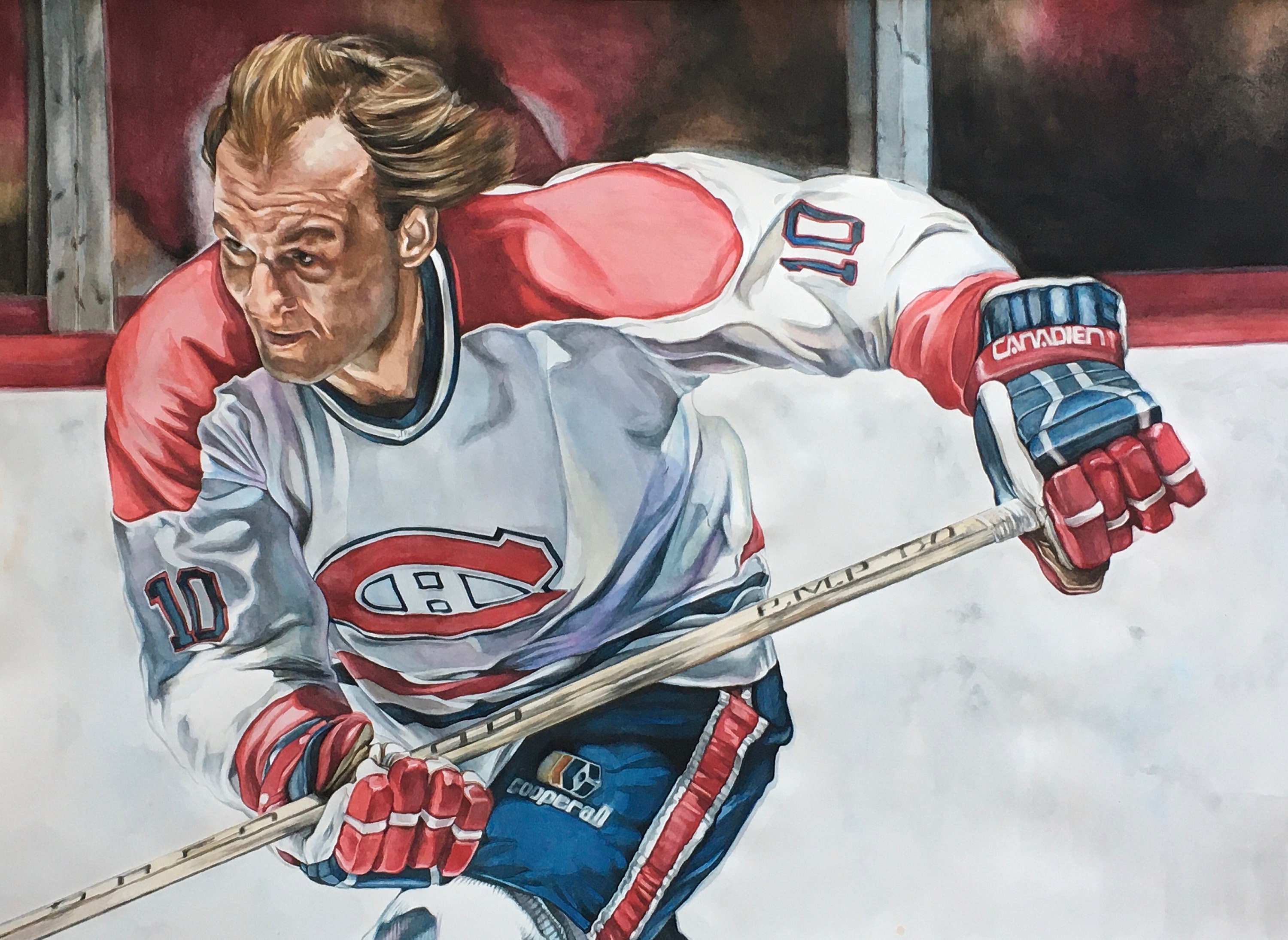 Guy Lafleur // Montreal Canadiens // Hockey Art // NHL // Watercolour ...