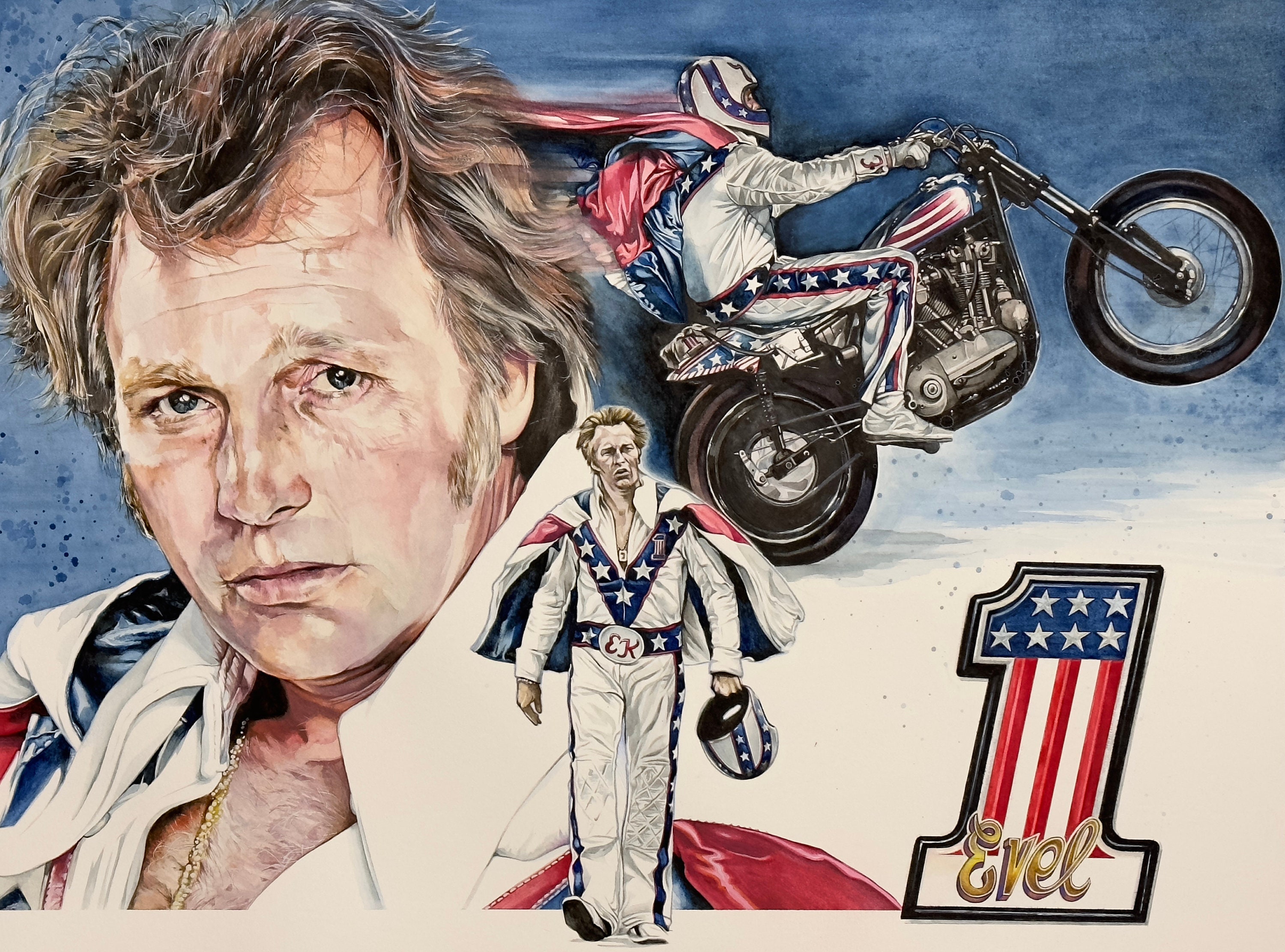 Evel Knievel Art 312 Evel Knievel Jump Stock Photos, High Res