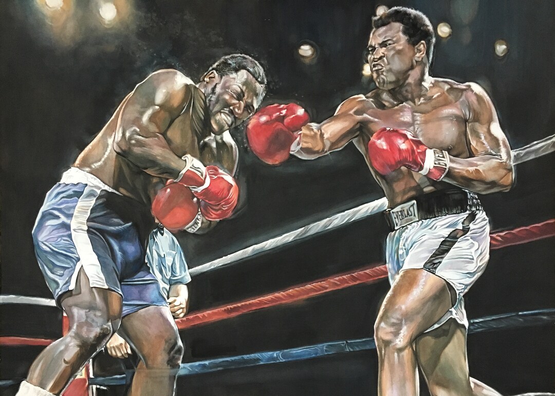 The Thrilla in Manilla/ Boxing/ Sports Art/ Hockey Art/ Watercolour Art ...