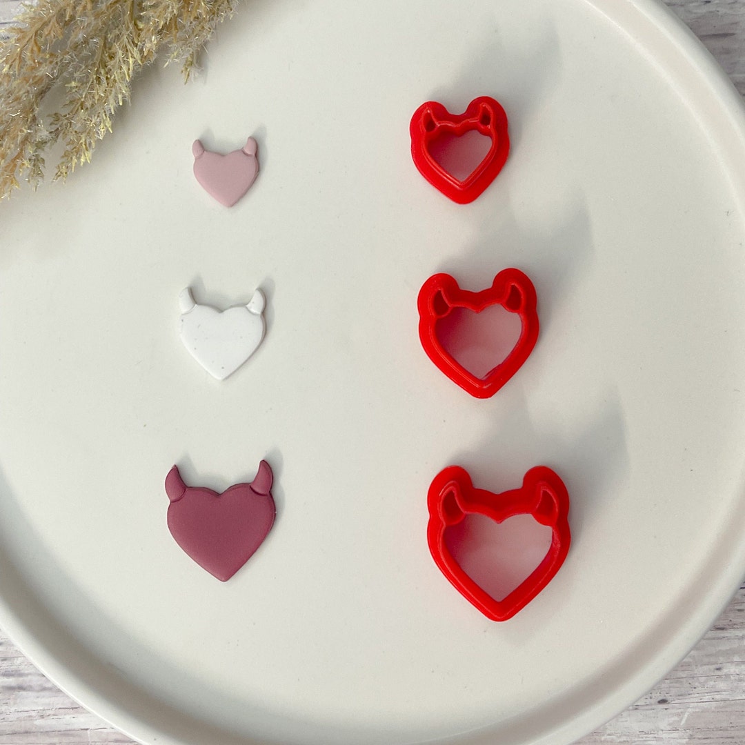 Heart Devil Polymer Clay Cutter ~ Valentine Clay Cutter - Etsy