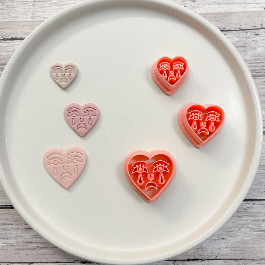 Crying Heart Polymer Clay Cutter ~ Valentine Clay Cutter - Etsy