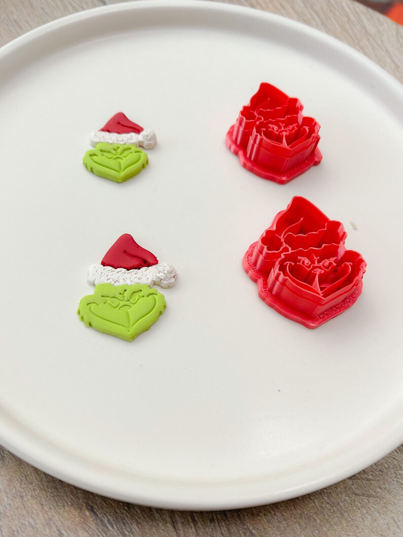 Grinch Clay Cutter Holiday Christmas Clay Cutter Winter - Etsy