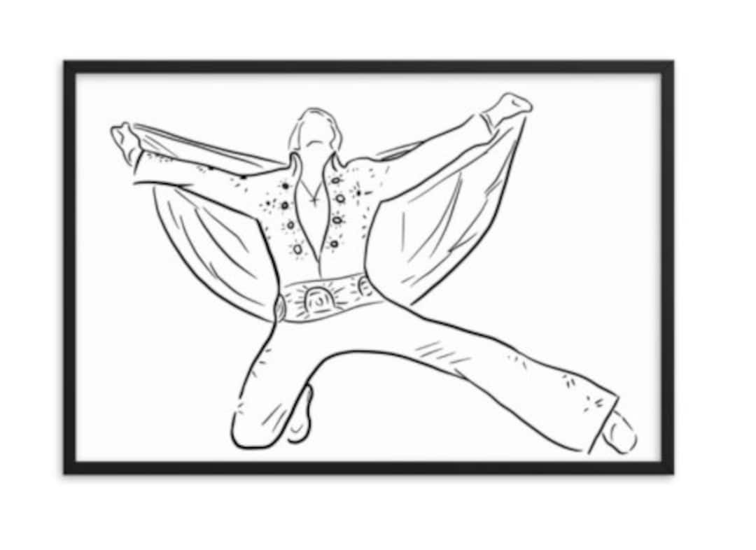 Elvis Presley Line Drawing, ***digital Download Only***. Glory Days 6 ...