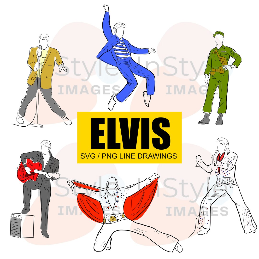 ELVIS - the Kings Life in Drawing. ***limited Edition*** All 6 Drawings ...