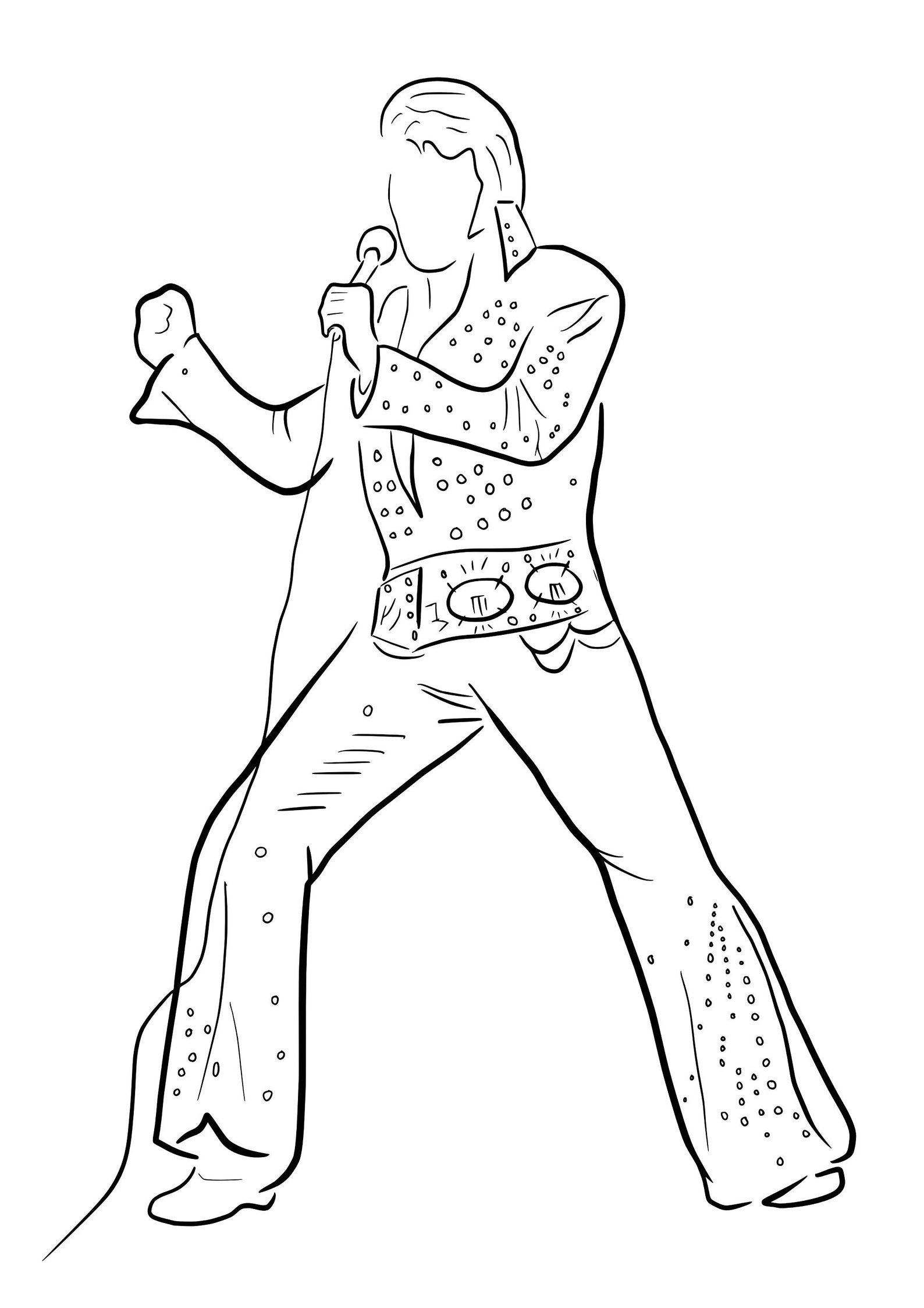 Elvis Presley Line Drawing, ***digital Download Only***. Elvis in the ...