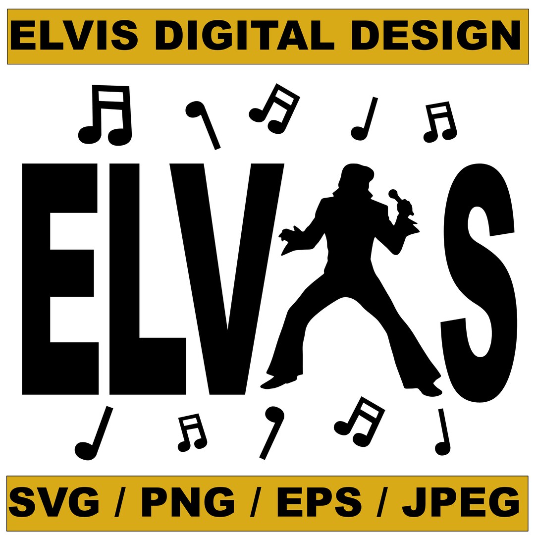 Elvis Digital Design for Cards, Posters, Anything. SVG / PNG / EPS ...