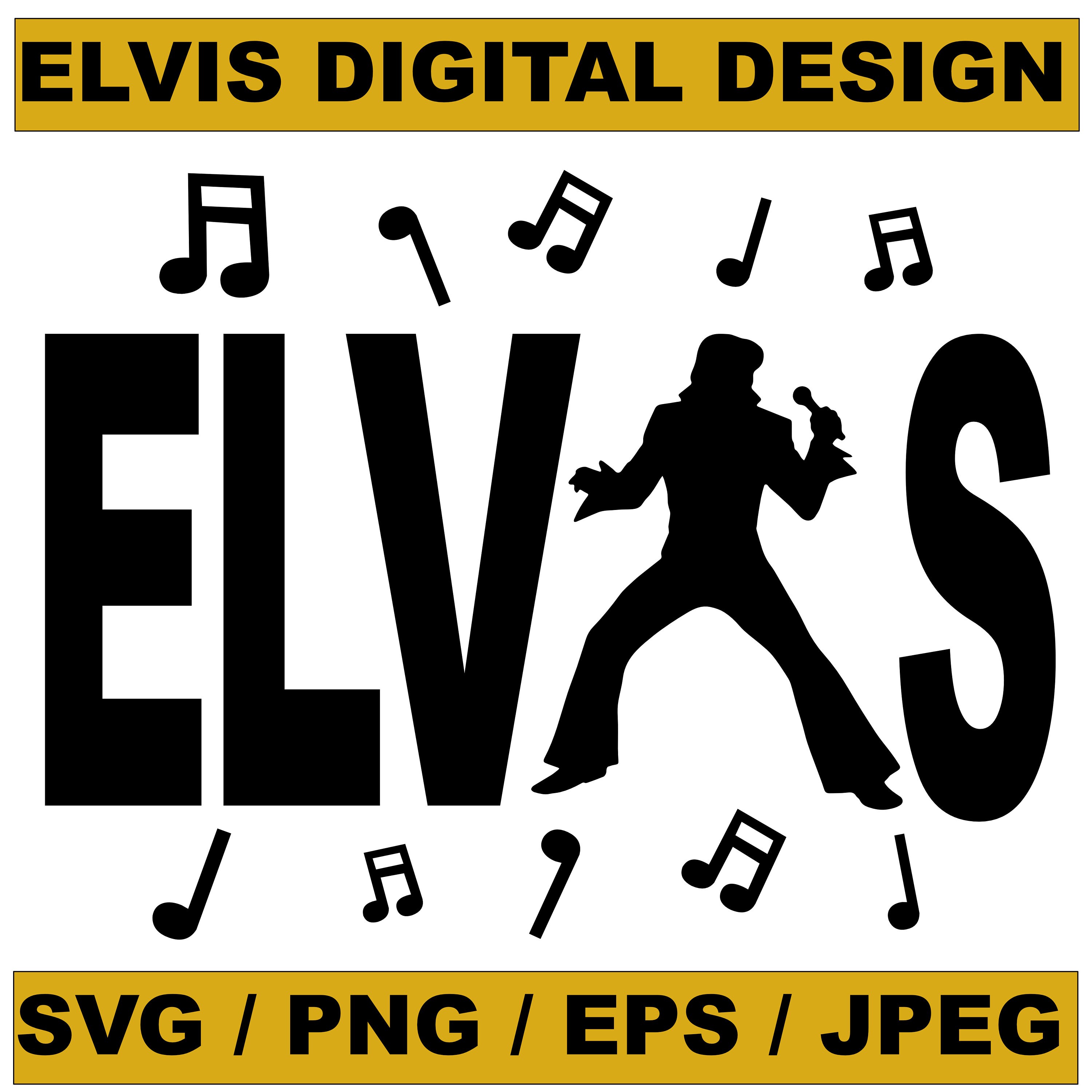Elvis Digital Design for Cards Posters Anything. SVG / PNG / - Etsy ...