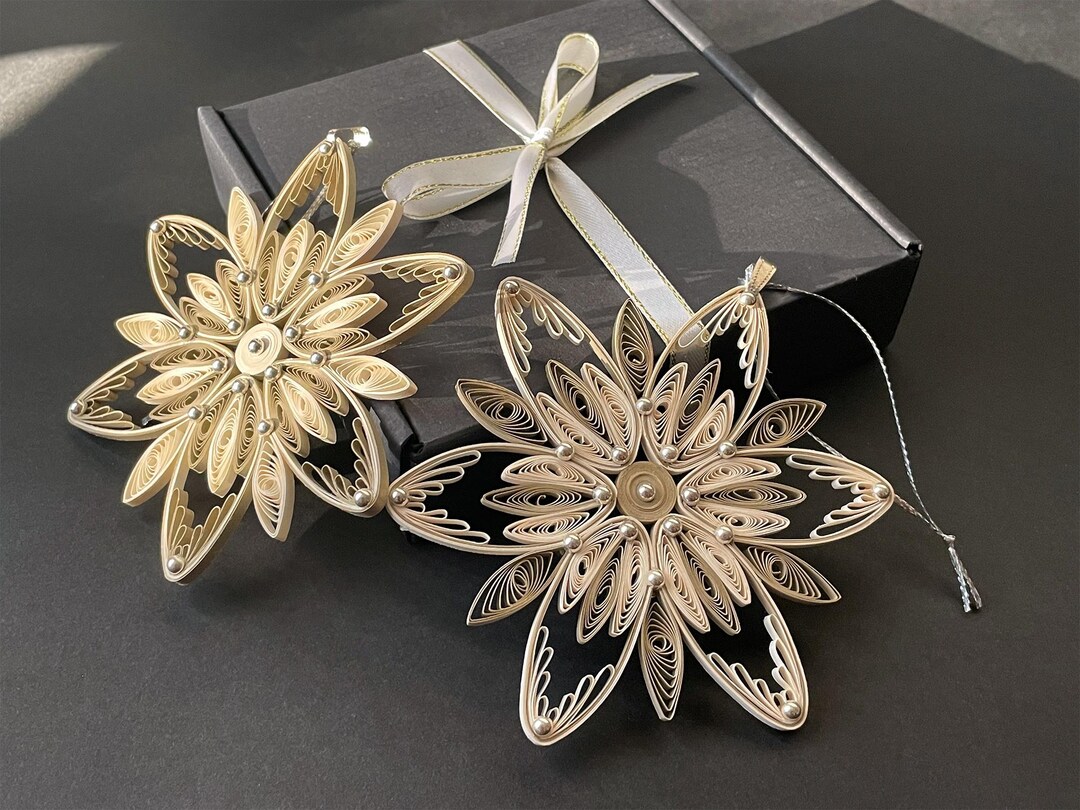 Handmade Quilling Papercraft Set of 2, Sustainable Gifts, Eco Home ...