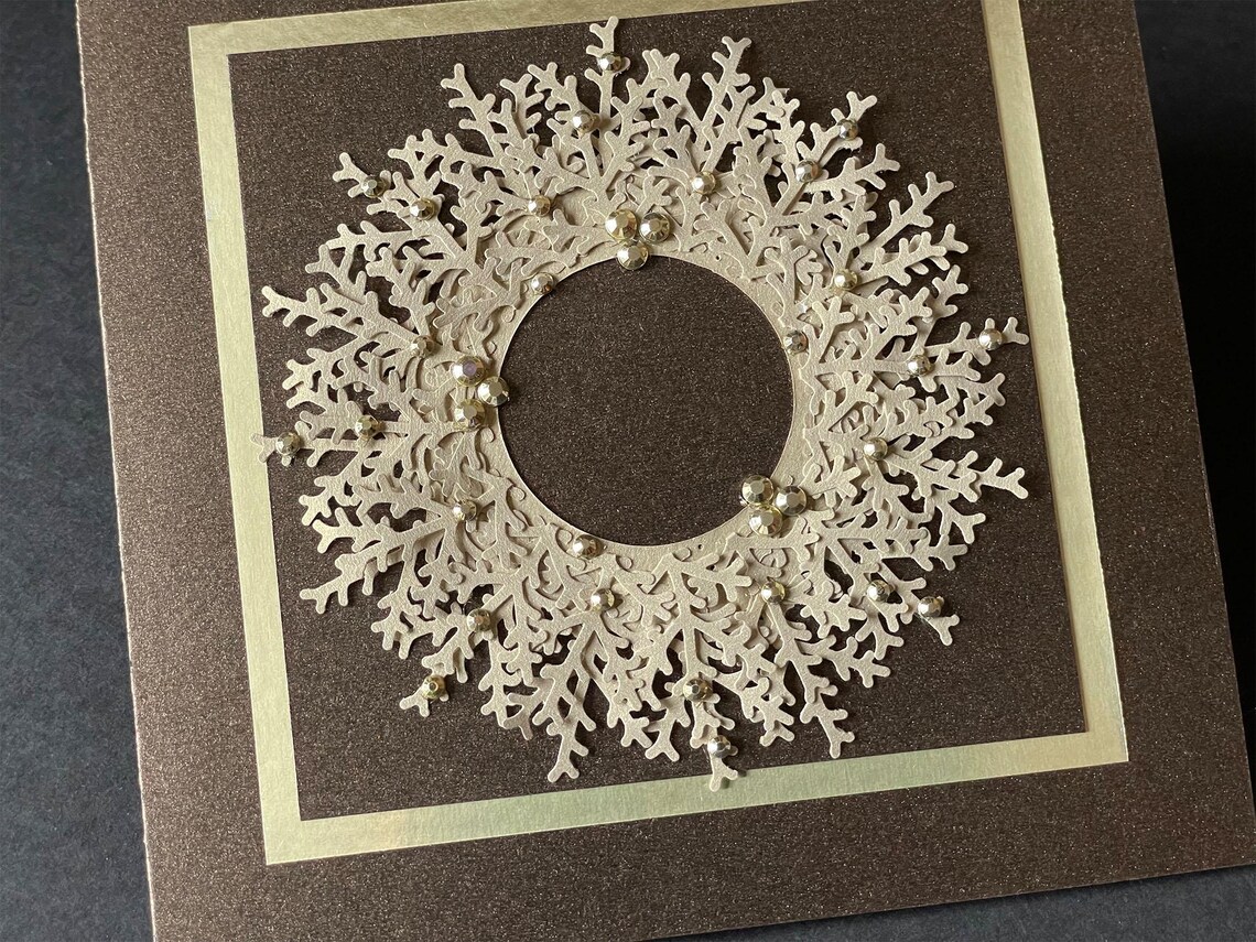 Handmade Metallic Paper Christmas Wreath Set: Pearl Bead Decor - Etsy