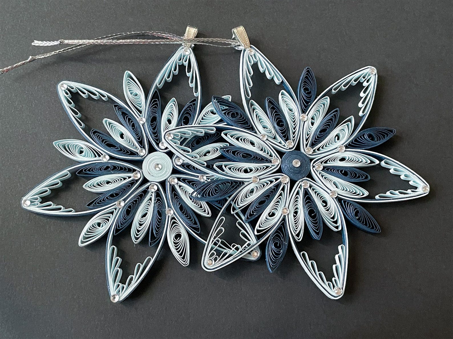 Handmade Quilling Papercraft Set of 2, Sustainable Gifts, Eco Home ...