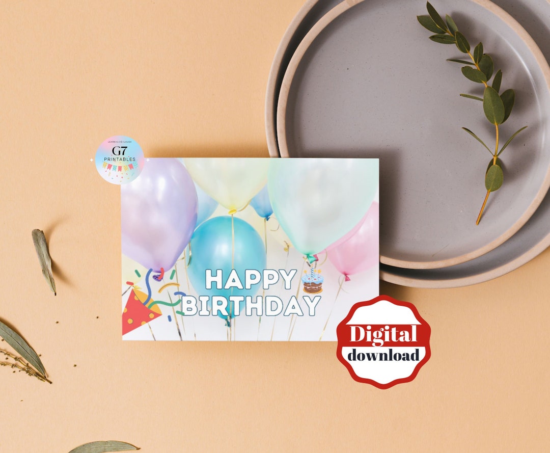 Printable Birthday Card DIY Celebration of Love - Etsy