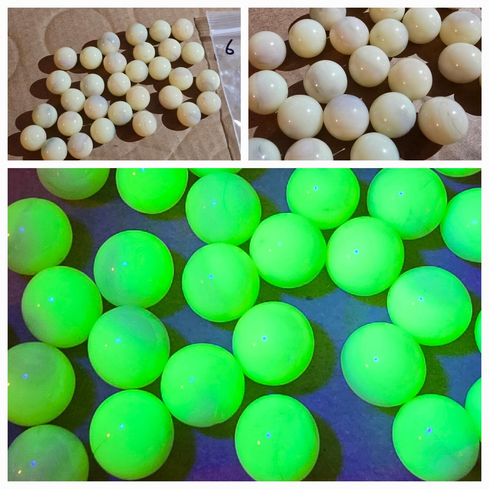 Jabo Uranium Glass Marbles - Etsy