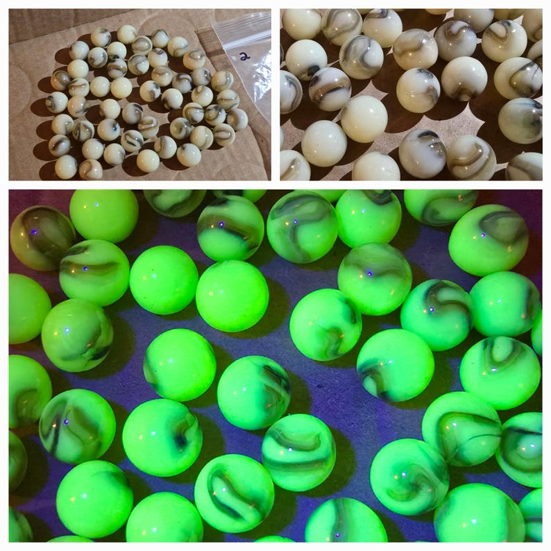 Jabo Uranium Glass Marbles - Etsy