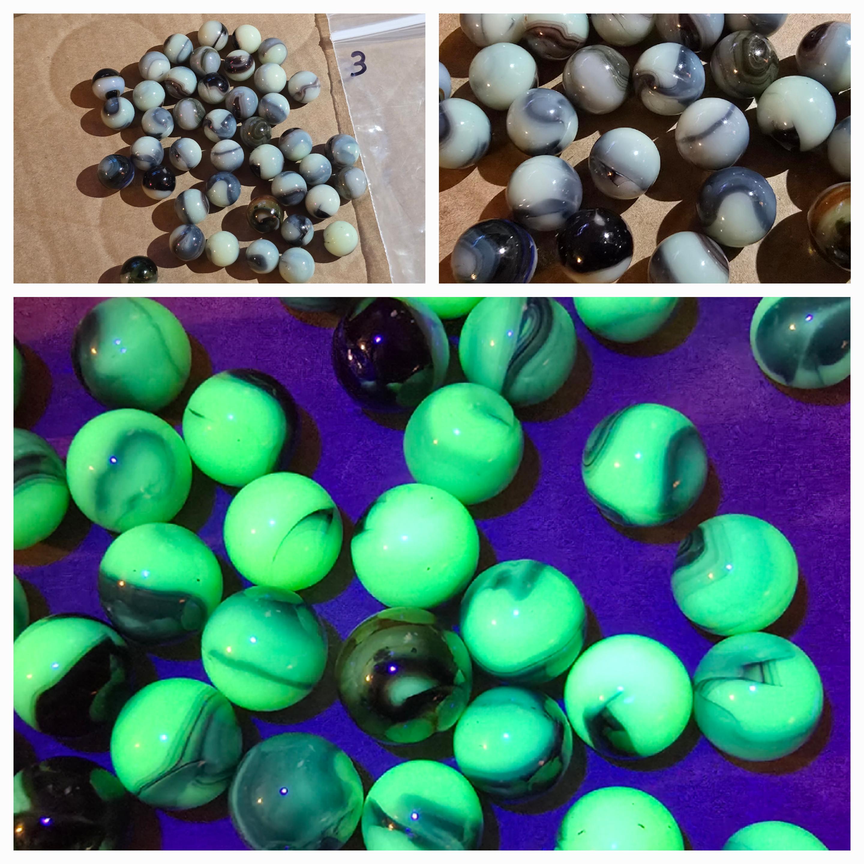 Jabo Uranium Glass Marbles - Etsy