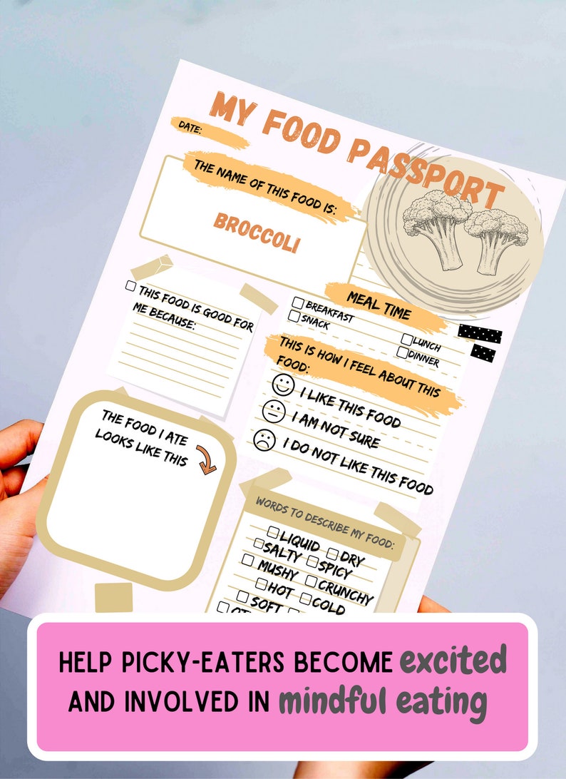 Children's Food Passport, Children's Food Journal, Picky Eater Relief ...