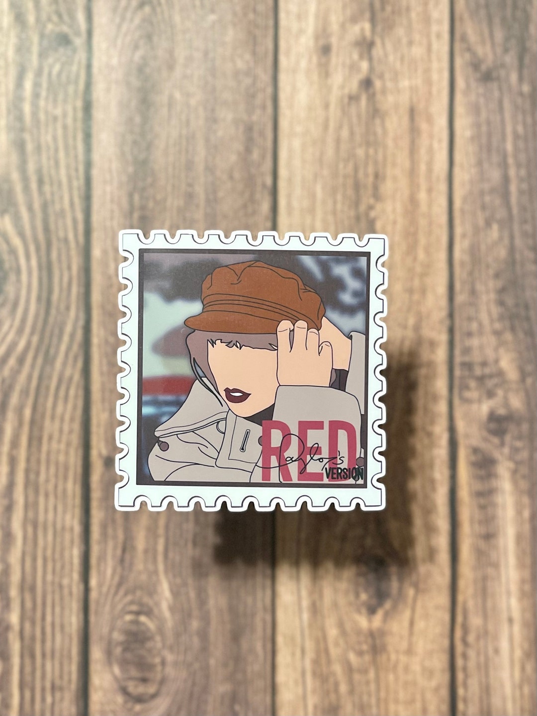 Red Taylors Version Album Stamp Sticker, Red taylors Version Album ...