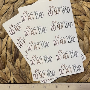 Do Not Bend Packing Stickers, Sticker Sheet, Fragile Stickers, Do Not ...