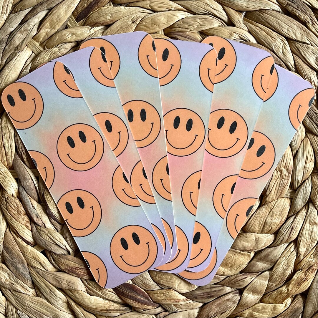 Smiley Bookmark, Tie Dye Book Accessory, Tie Dye Smiley, Book Lover ...