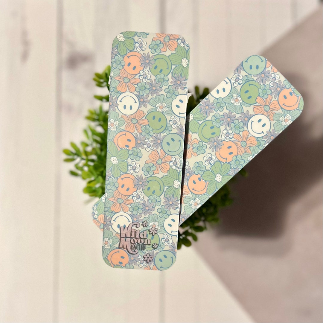 Smiley Face Floral Seamless Bookmark - Etsy