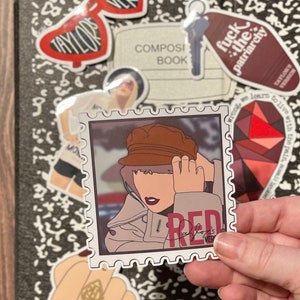 Red Taylors Version Album Stamp Sticker, Red taylors Version Album ...