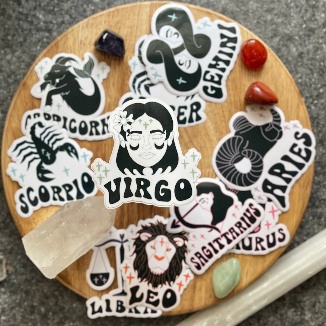 Virgo Sticker, Celestial Sticker, Zodiac Sticker, Astrology Sticker ...
