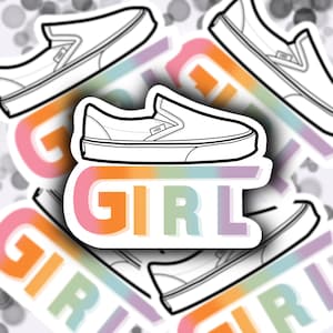 Vans Sticker | Vinyl Waterproof Sticker | Shoe Sticker | Footwear Decal ...