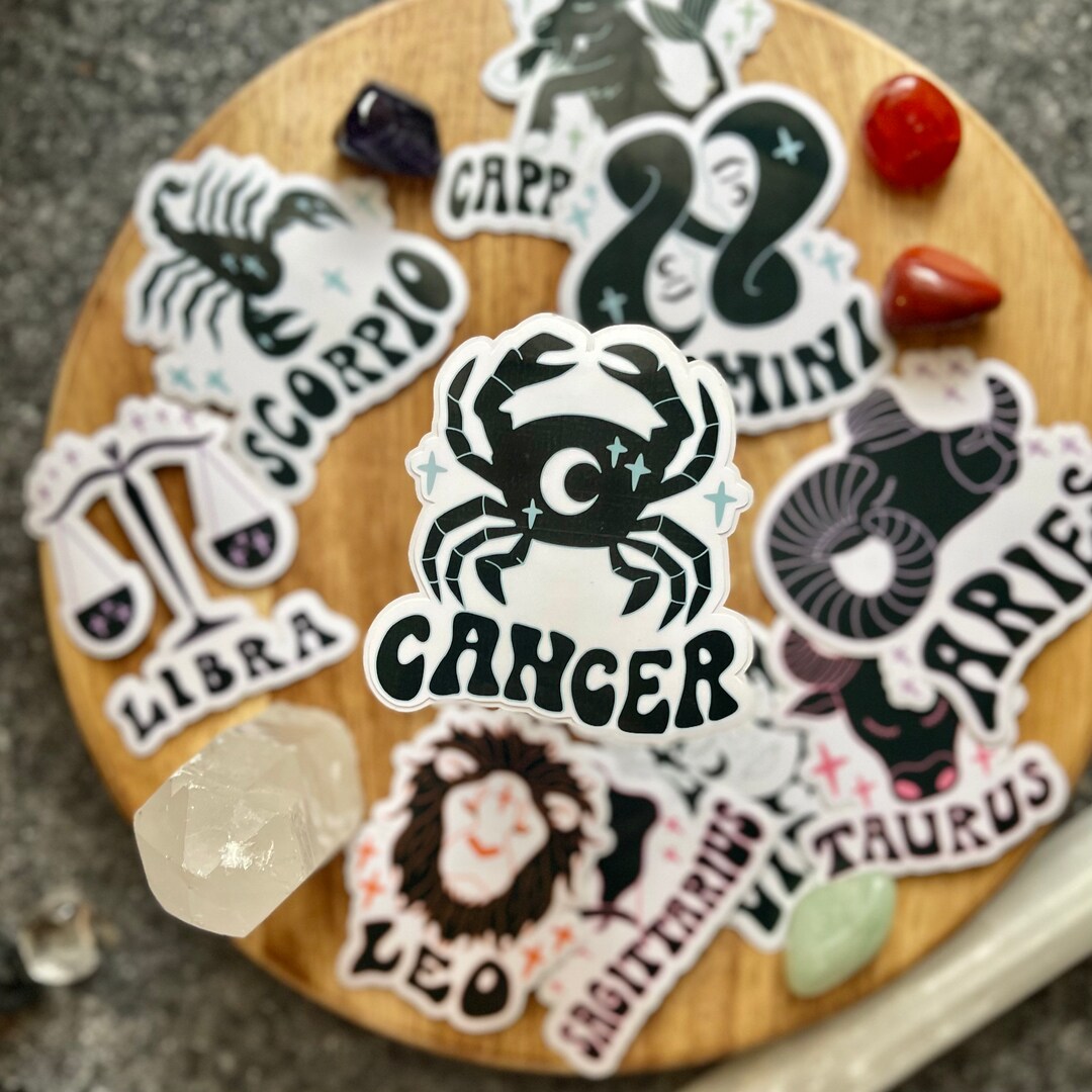 Cancer Sticker, Celestial Sticker, Zodiac Sticker, Astrology Sticker ...