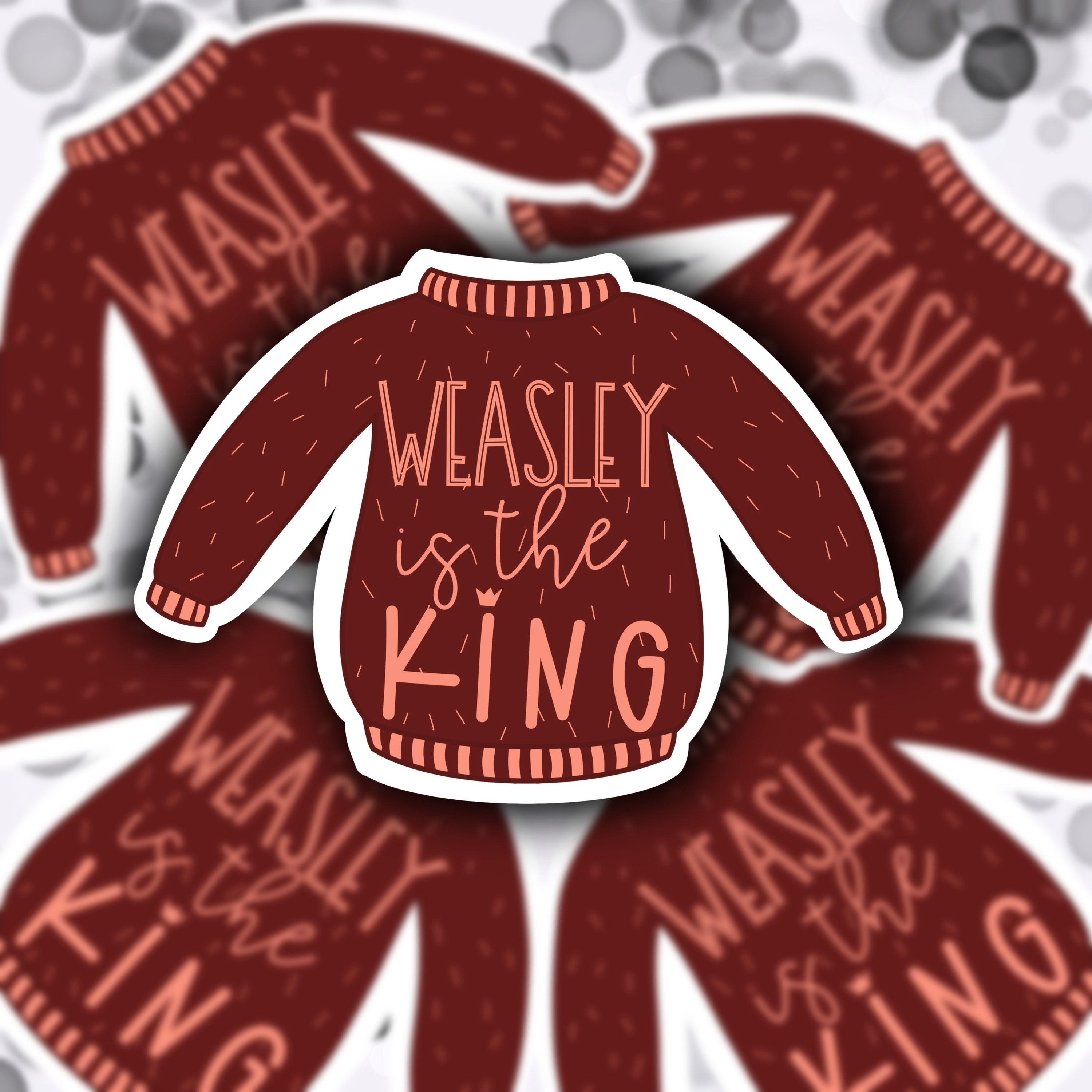 Weasley is the King Vinyl Waterproof Sticker Wizard Decal | Etsy