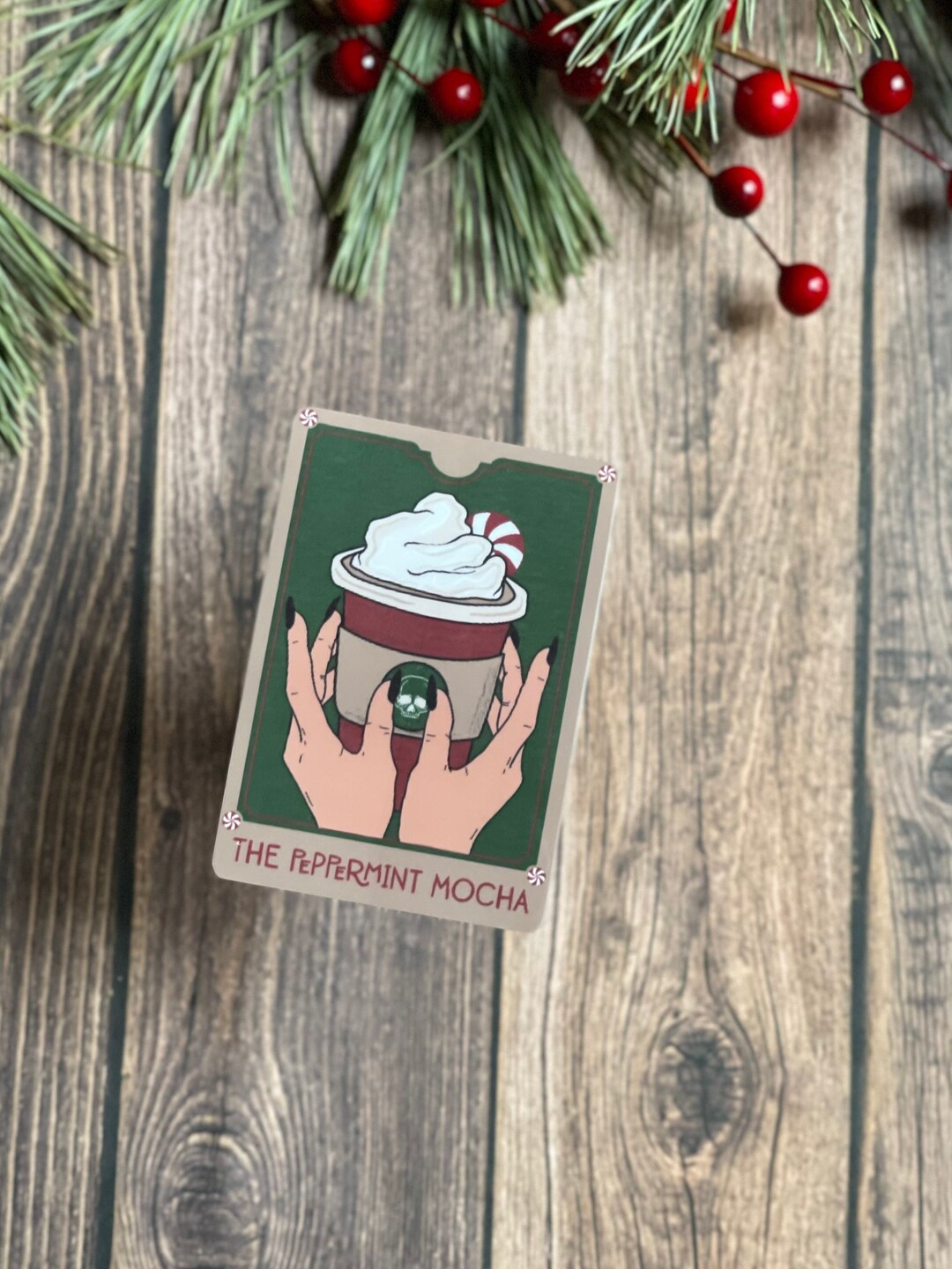 Peppermint Mocha Sticker / Tarot Sticker / Coffee Sticker / Coffee ...
