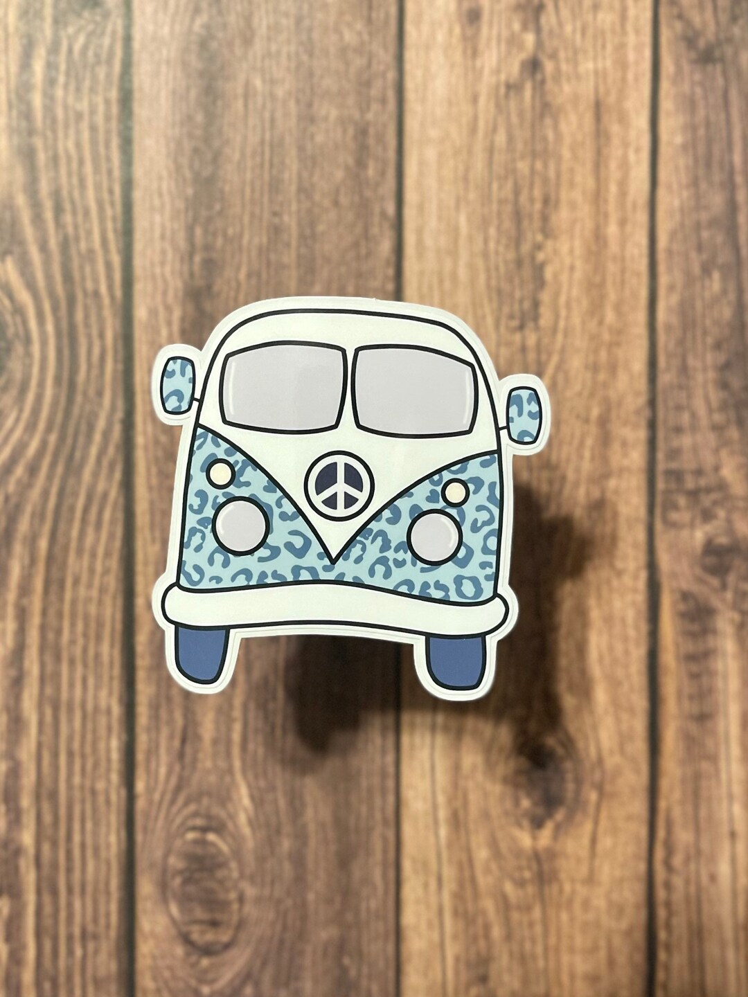 Leopard Hippie Bus, Retro Bus Sticker, Hippie Sticker, Best Friend Gift ...