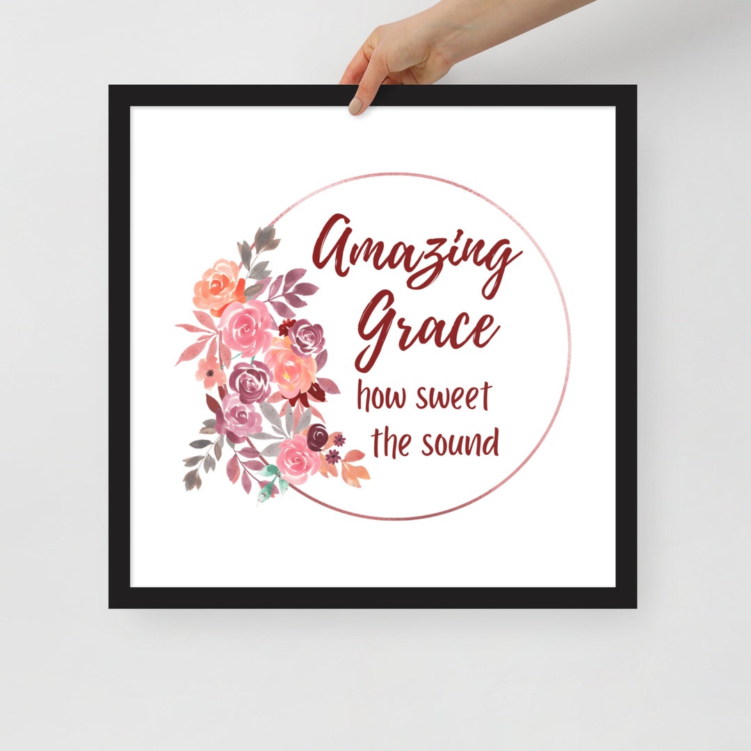 Amazing Grace Framed Poster - Etsy