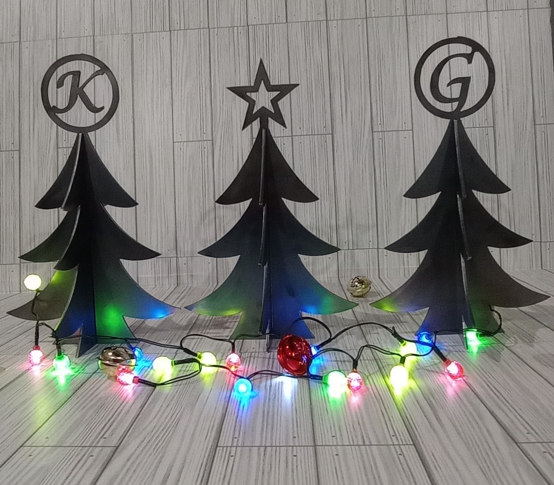 Monogram Metal Christmas Tree - Etsy