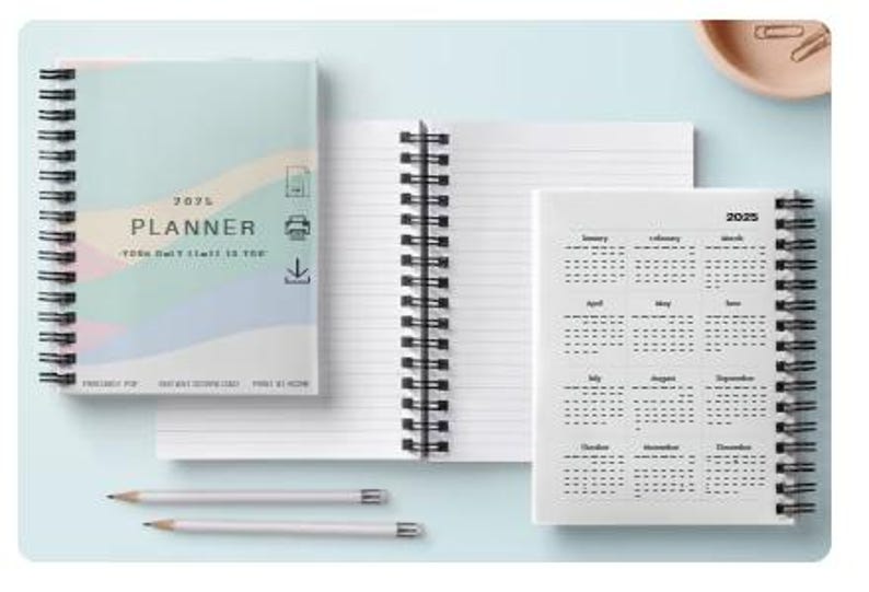 Instant Download Custom 2025 Planner Personalized Planner 2025 Weekly ...