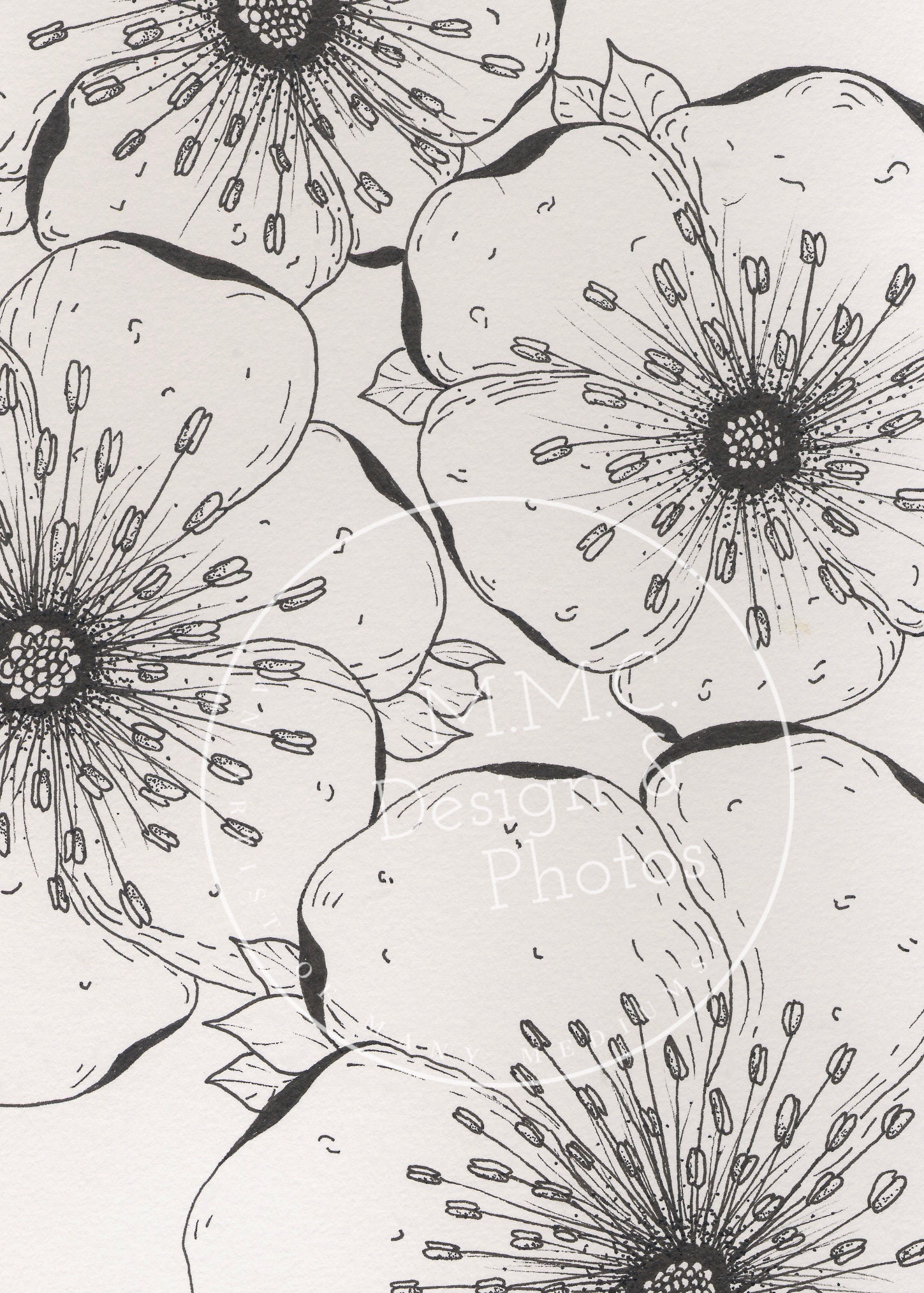 Abstract Flower Sketch